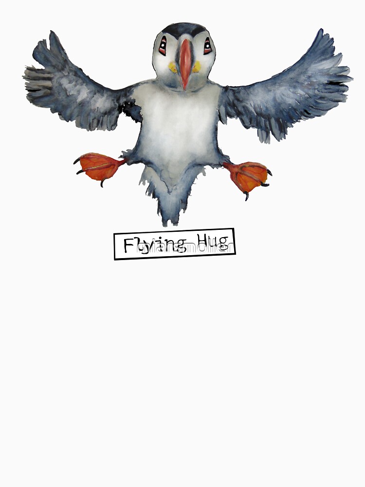 "Flying Hug" T-shirt for Sale by miarsmoller | Redbubble | puffin ...