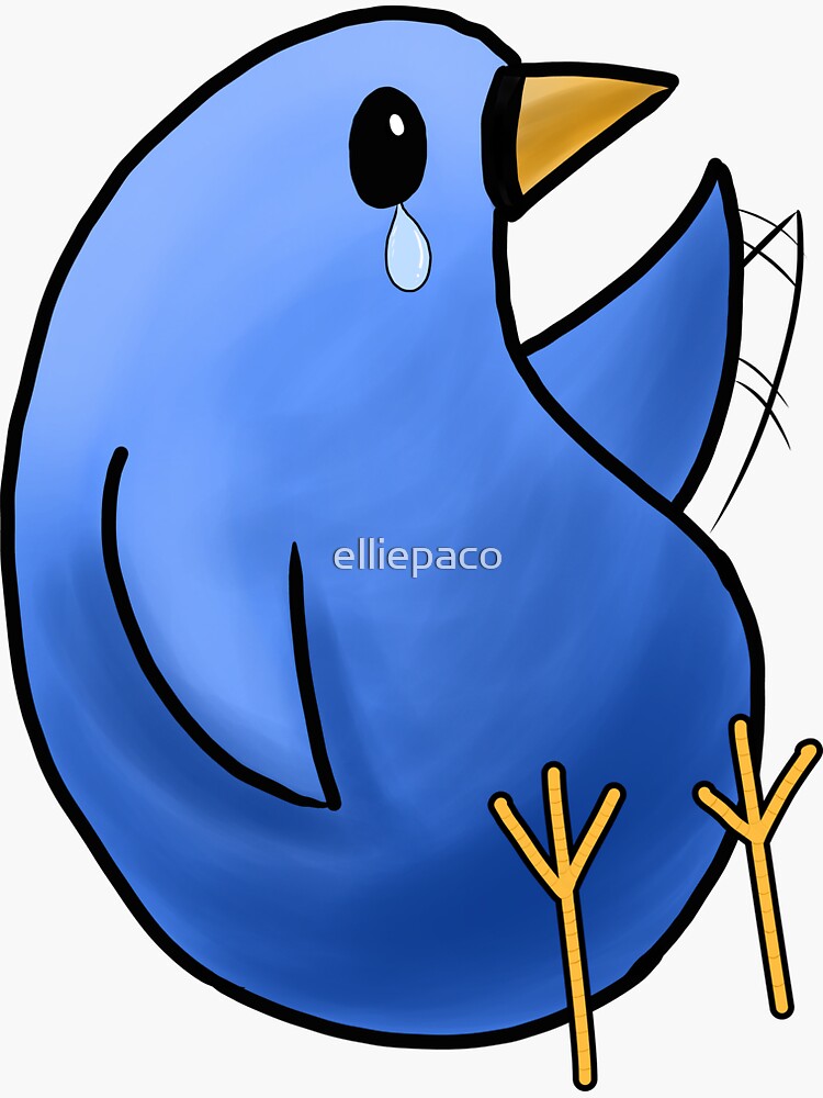 "Sad Bird" Sticker by elliepaco | Redbubble
