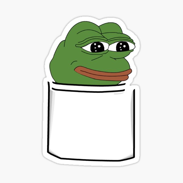 "Happy Pocket Pepe" Sticker for Sale by Dankashire | Redbubble