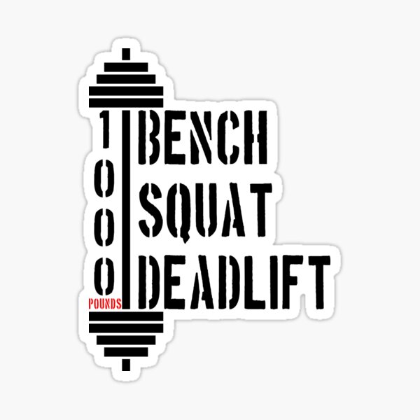 "Motivation Fitness Workout Weightlifting 1000 lbs" Sticker for Sale by ...