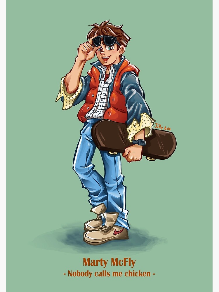 "Marty McFly Cartoon" Poster by Jully2510 | Redbubble