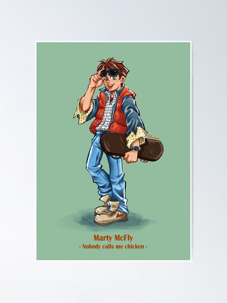 "Marty McFly Cartoon" Poster by Jully2510 | Redbubble