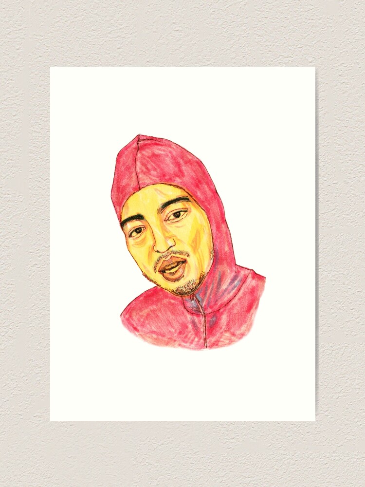 "Pink Guy Sticker Filthy Frank Face Portrait Drawing" Art Print by ...