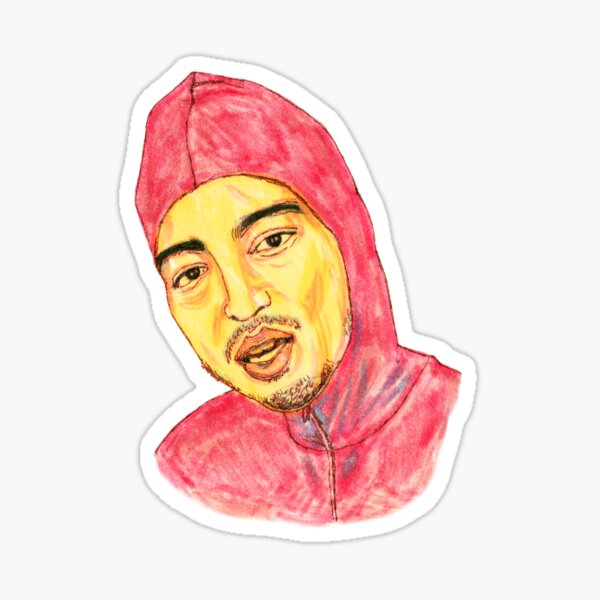 "Pink Guy Sticker Filthy Frank Face Portrait Drawing" Sticker for Sale ...