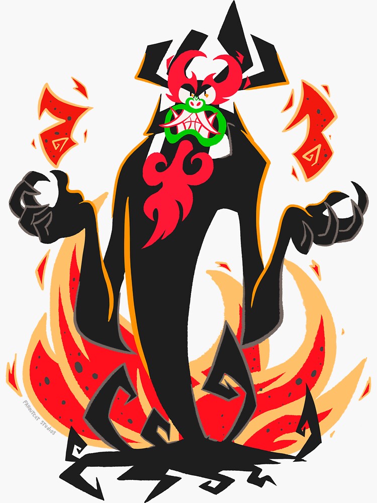 "Aku" Sticker by FalloutCat | Redbubble