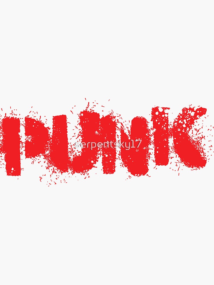 "Punk - Spray Paint" Sticker for Sale by serpentsky17 | Redbubble