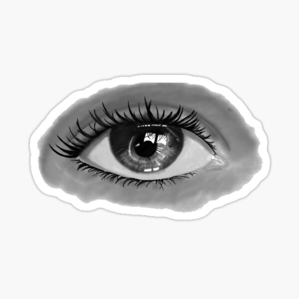"Realistic Eye" Sticker for Sale by KionaDesign | Redbubble