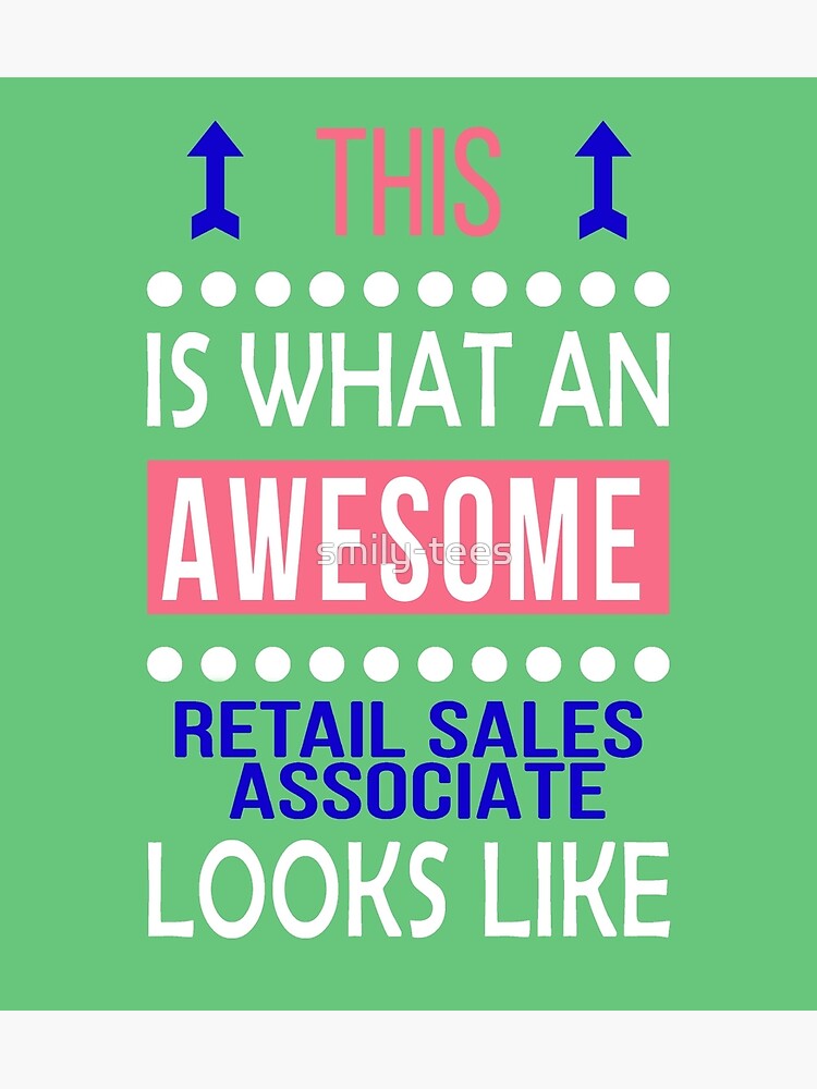 "Retail Sales Associate Awesome Looks Funny Birthday Christmas " Poster ...
