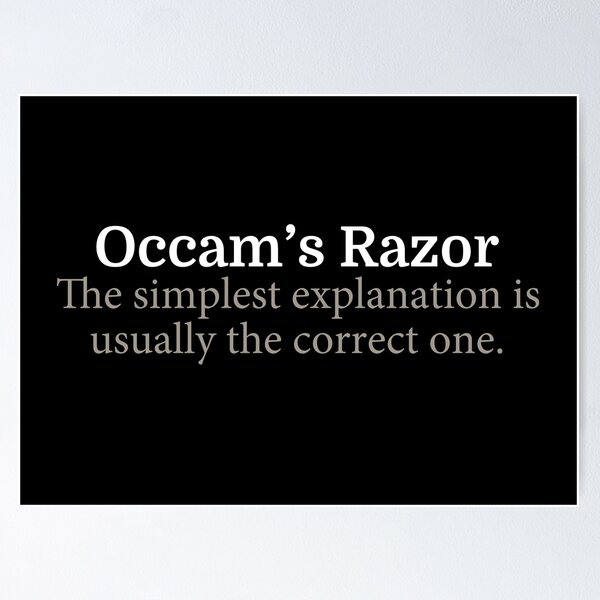 "Occam's Razor Science Principle Quote" Poster for Sale by ...