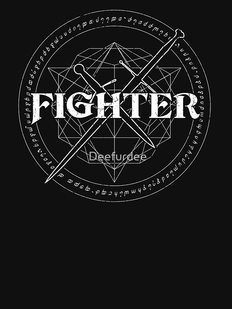 "Fighter" T-shirt for Sale by Deefurdee | Redbubble | dungeons and ...