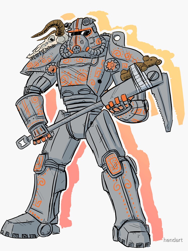 Sticker for Sale avec l'œuvre « Armure de puissance tribale » de l ...