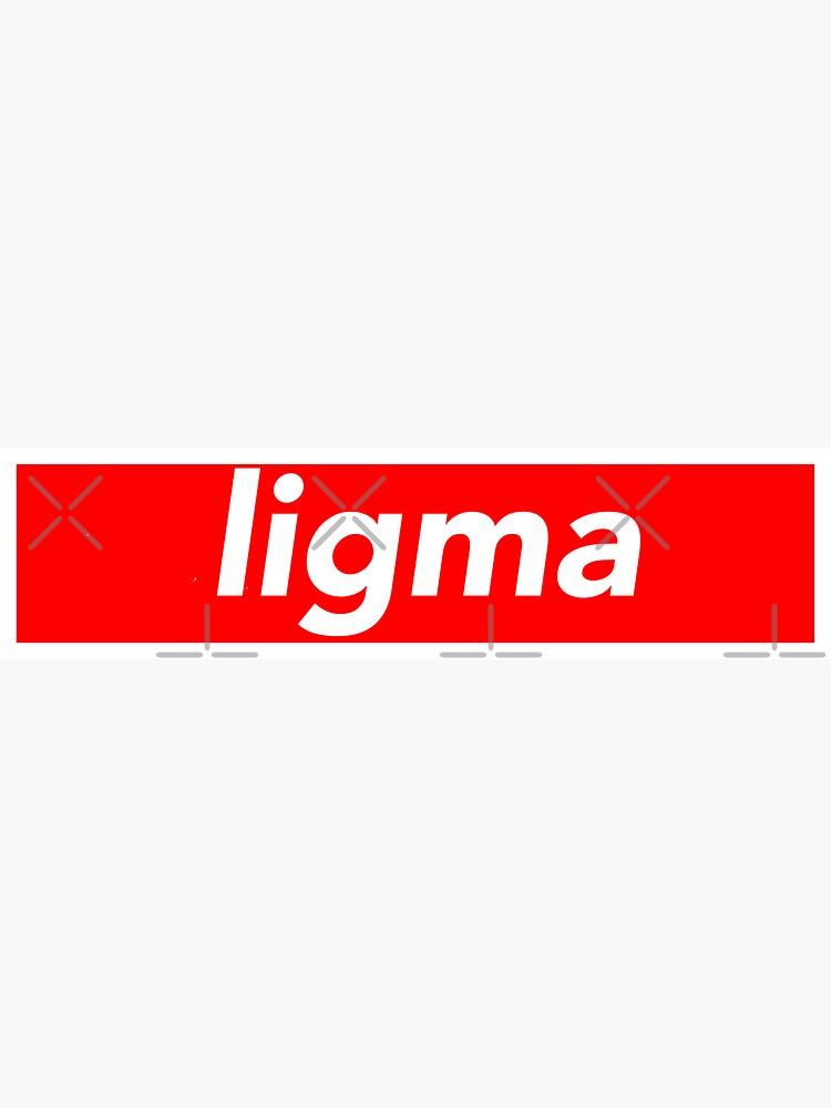 "Ligma Dank Meme Red Box Logo" Sticker for Sale by DrVx | Redbubble