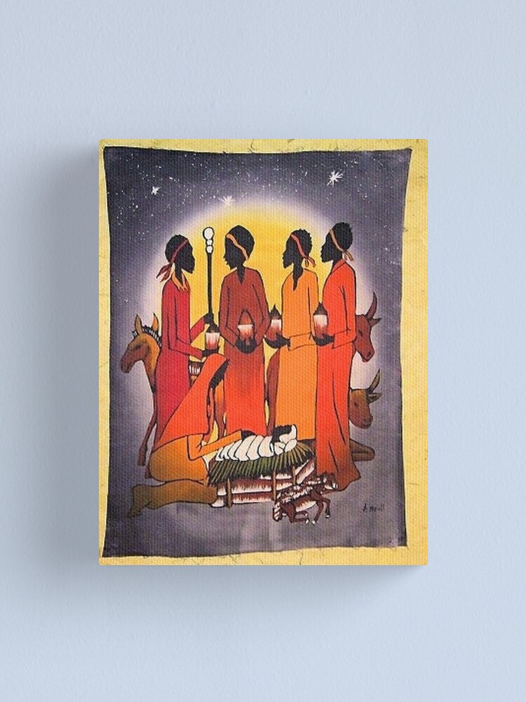 "African Christmas Nativity Scene" Canvas Print for Sale by RBEnt ...