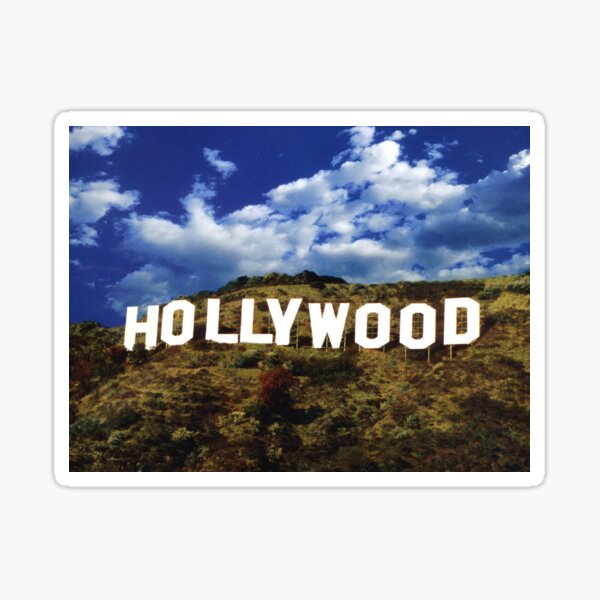 "Hollywood" Sticker by Singerevita | Redbubble