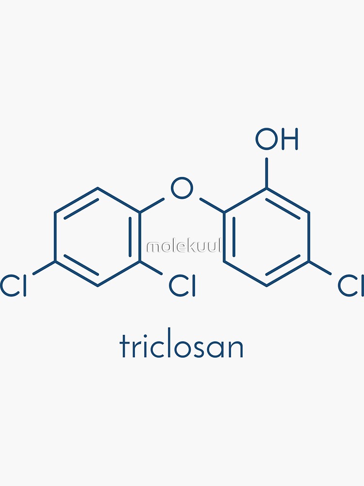 "Triclosan antimicrobial molecule" Sticker by molekuul | Redbubble