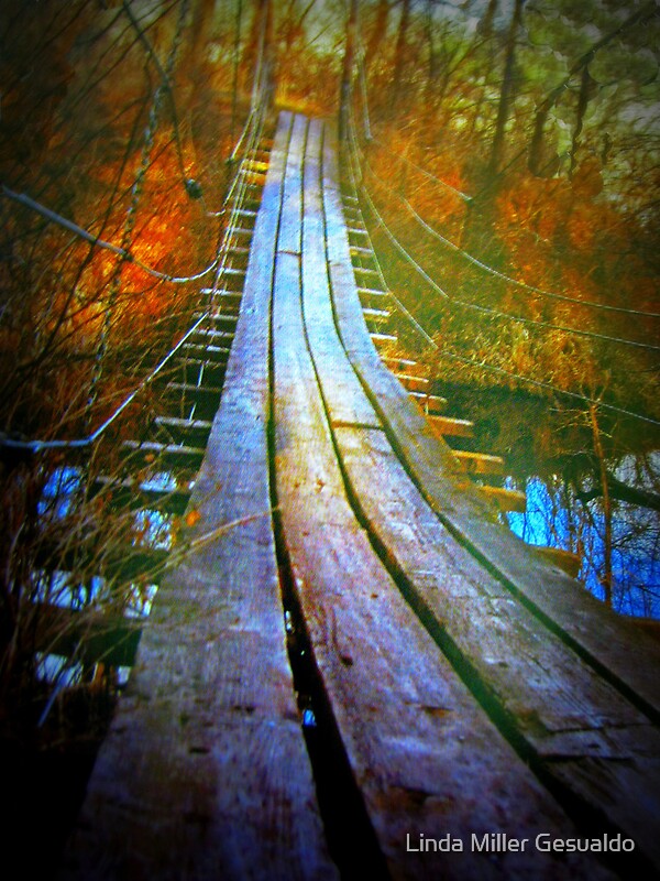 "Suspension Bridge Ida Grove Iowa" by Linda Miller Gesualdo | Redbubble