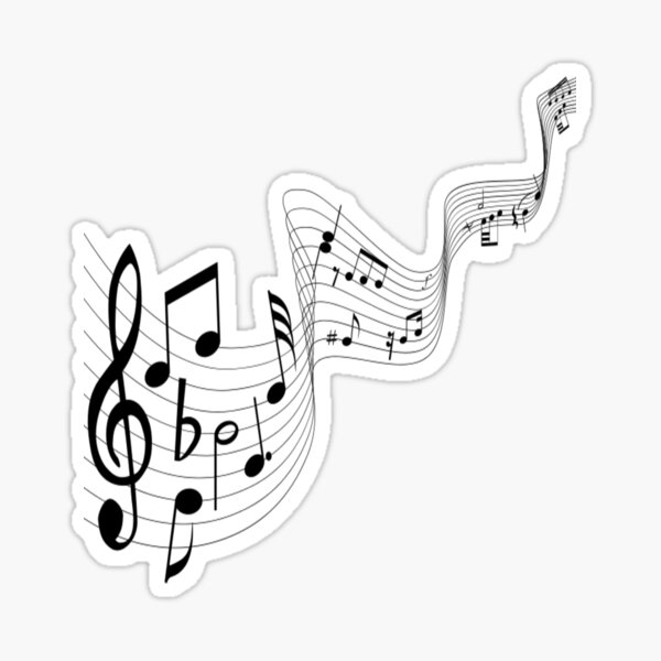 "Floating Musical Notes" Sticker for Sale by JenBoyte | Redbubble