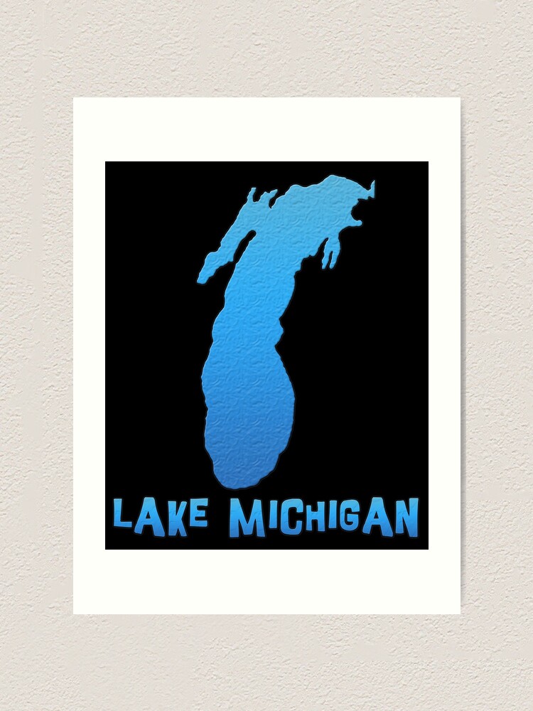 "Lake Michigan Great Lakes Outline" Art Print by gorff | Redbubble