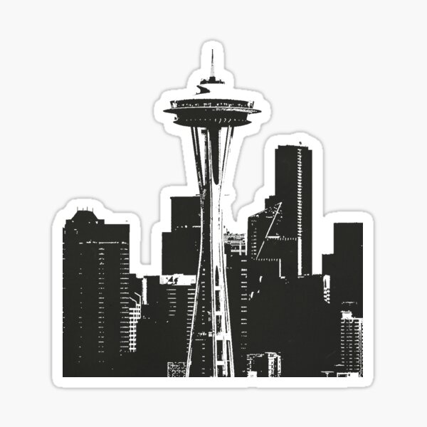 "Space Needle" Sticker by Casey-Boy | Redbubble