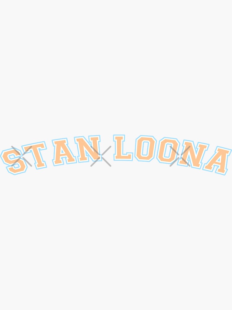 "STAN LOONA - collegiate" Sticker by KaiDee | Redbubble
