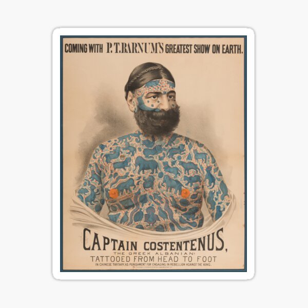 "Vintage Sideshow Poster" Sticker by mindydidit | Redbubble