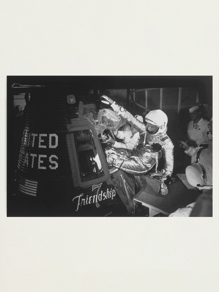 "John Glenn Entering Friendship 7 - 1962" Photographic Print for Sale ...