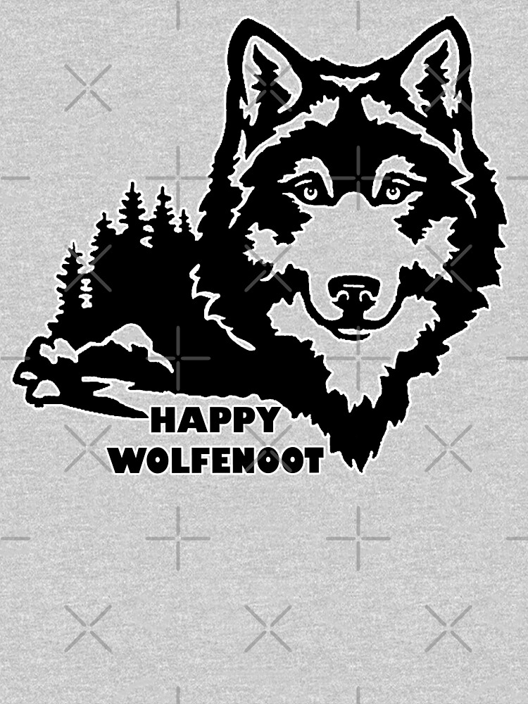 "HAPPY WOLFENOOT" T-shirt for Sale by MistyFigs | Redbubble | wolfnoot ...