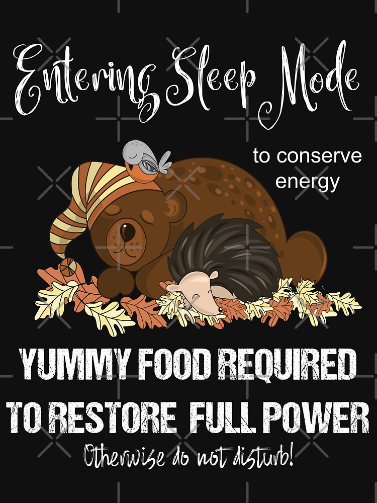 "SLEEPING BEAR AND HEDGEHOG "ENTERING SLEEP MODE TO CONSERVE ENERGY ...