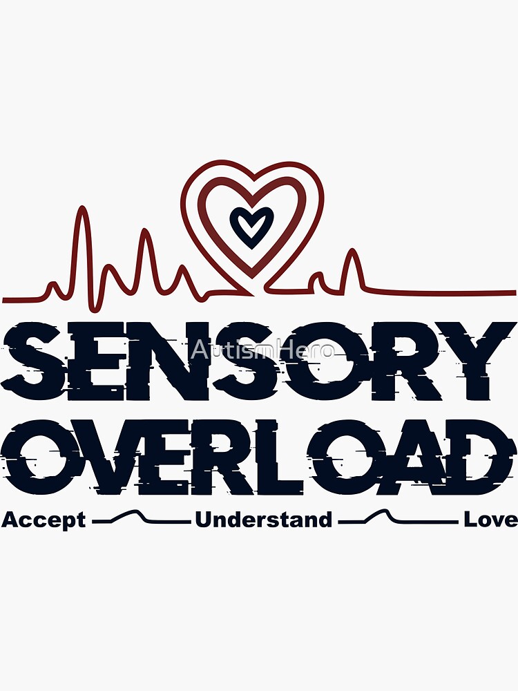 "Sensory Overload Design" Sticker for Sale by AutismHero | Redbubble