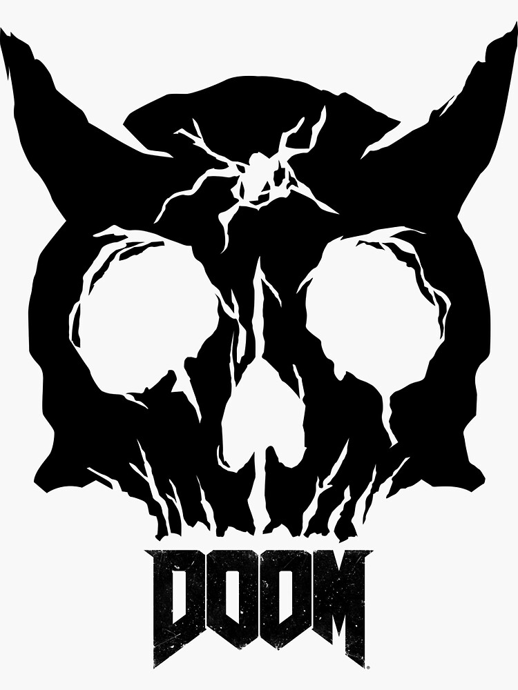 "Doom Skull" Sticker for Sale by AnyDesigner | Redbubble
