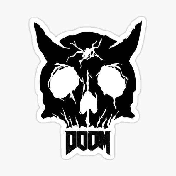 "Doom Skull" Sticker for Sale by AnyDesigner | Redbubble
