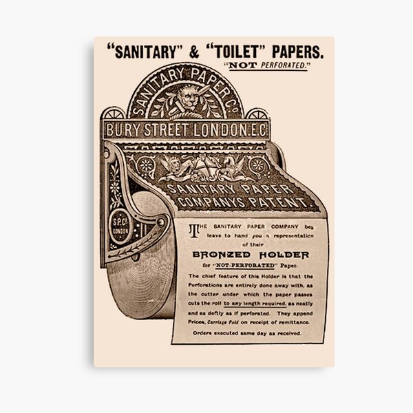 "Vintage Toilet Paper Ad" Canvas Print by Jabiroo | Redbubble