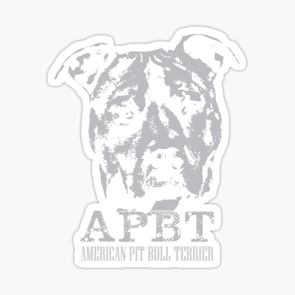 "American Pit Bull Terrier - APBT" Sticker by k9printart | Redbubble