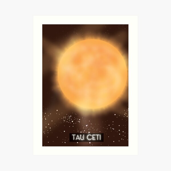 "Tau Ceti Space Art travel poster." Art Print by vectorwebstore | Redbubble
