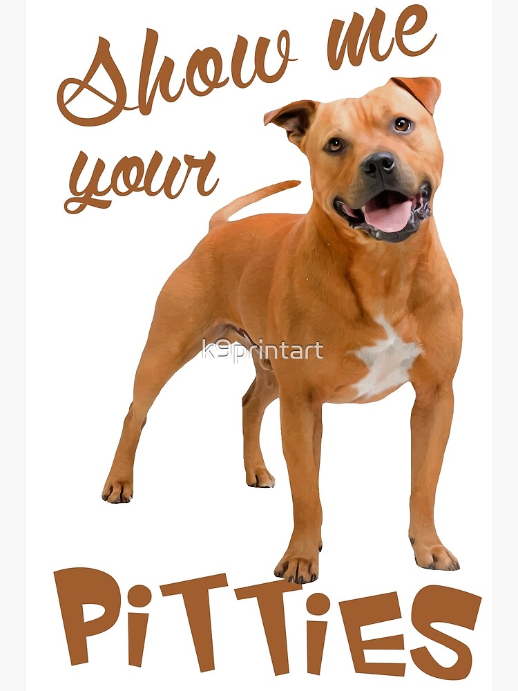 "American Pit Bull Terrier - APBT" Art Print for Sale by k9printart ...