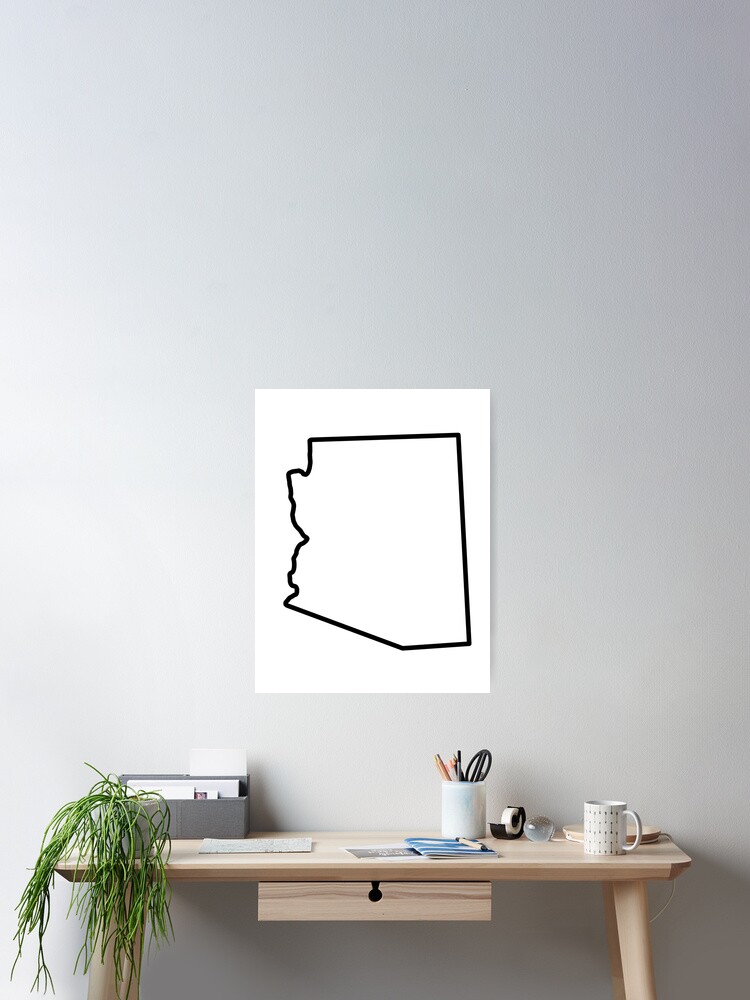 "Arizona State Outline" Poster for Sale by chocmusings | Redbubble