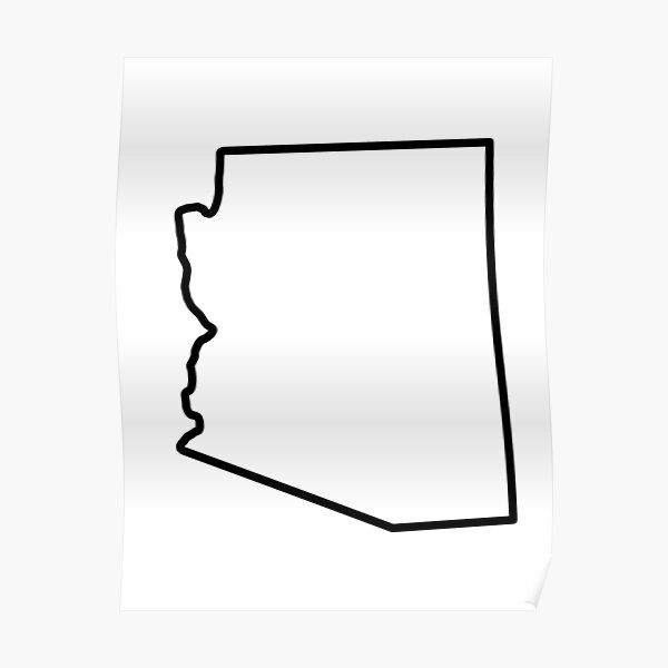 "Arizona State Outline" Poster for Sale by chocmusings | Redbubble