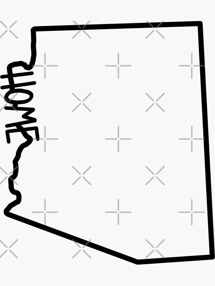 "Arizona State Outline - Home" Sticker for Sale by chocmusings | Redbubble