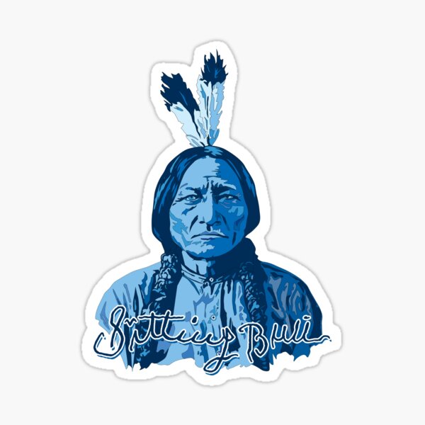 "SITTING BULL" Sticker for Sale by WOOFANG | Redbubble