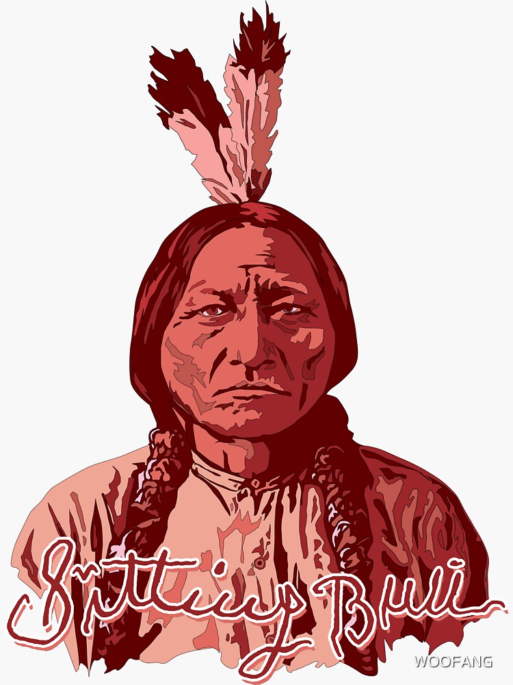 "SITTING BULL" Sticker by WOOFANG | Redbubble