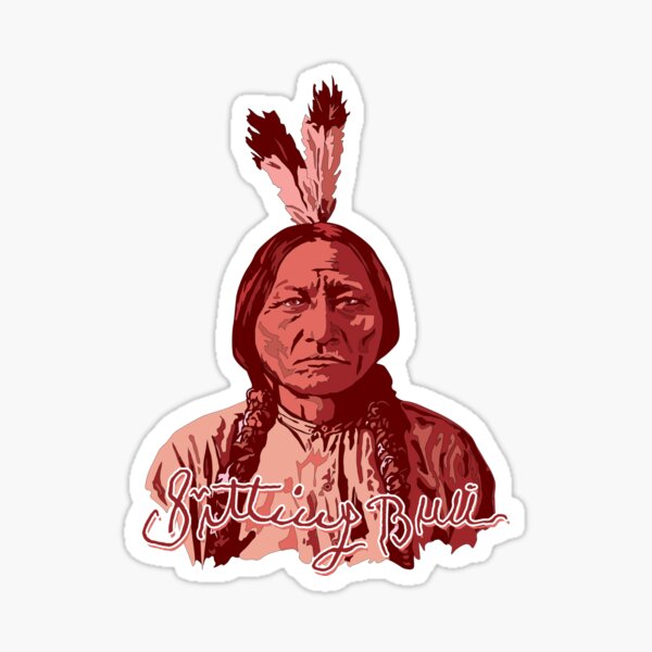 "SITTING BULL" Sticker for Sale by WOOFANG | Redbubble