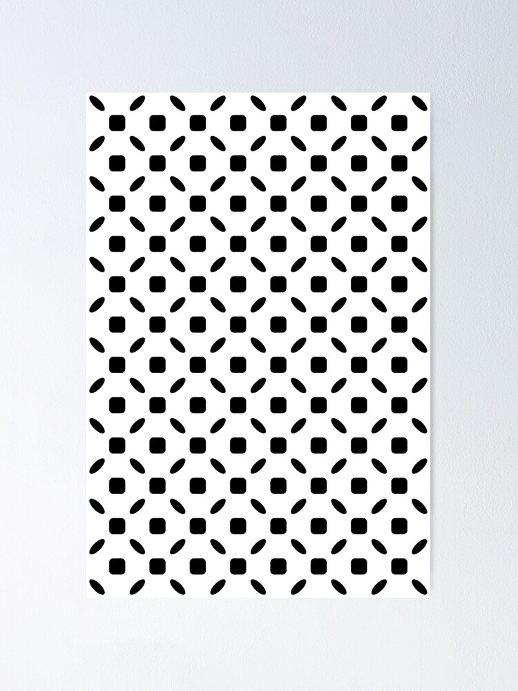"SCANDI X CUBE PATTERN BLACK AND WHITE, BY SUBGIRL" Poster for Sale by ...
