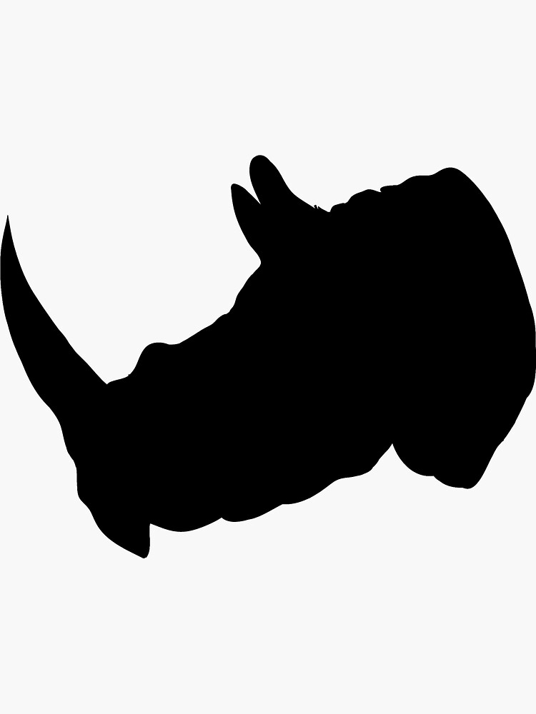 "Rhino head gift" Sticker for Sale by RetroFuchs | Redbubble