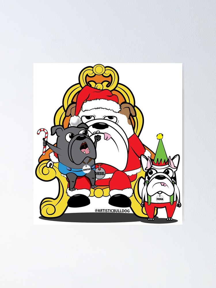 "Merry Christmas from Winston, Diesel and Fiona" Poster for Sale by ...