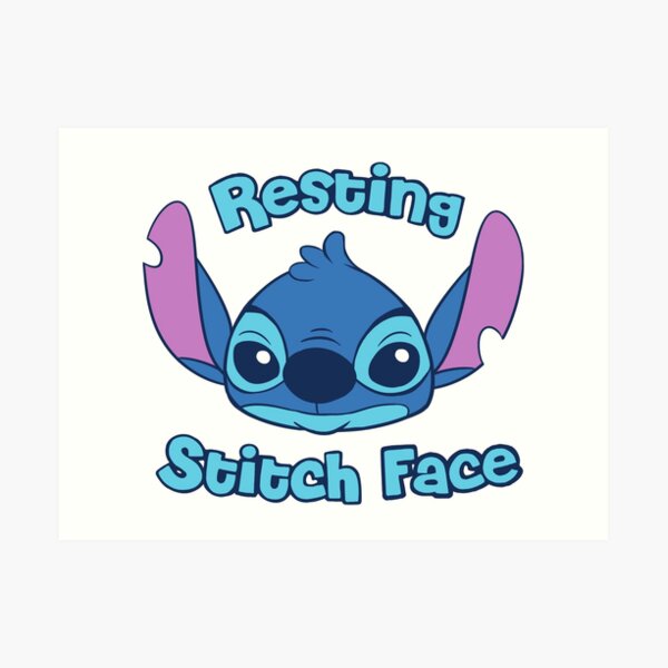 Stitch Face Art Prints | Redbubble