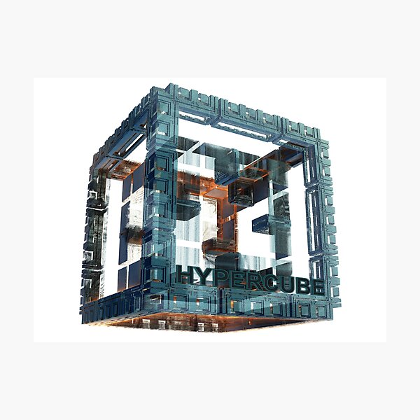 Hypercube Wall Art | Redbubble