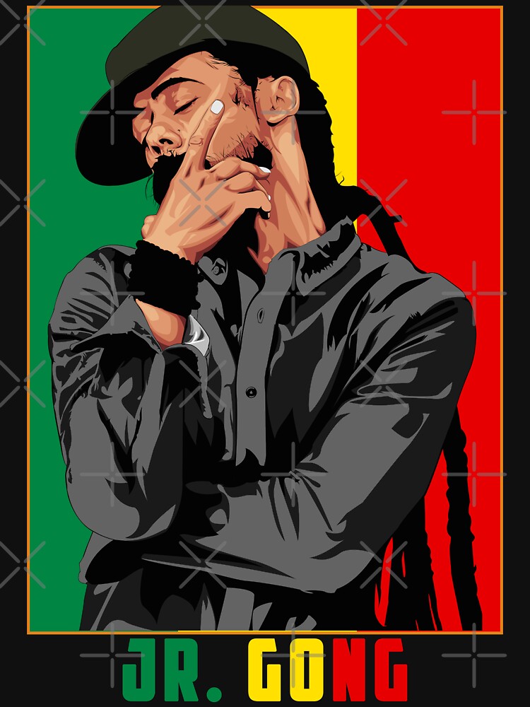 "Jr Gong" T-shirt for Sale by jayellorin | Redbubble | damian marley t ...