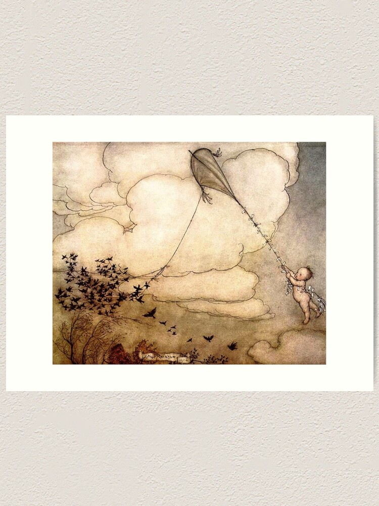 "Peter holding the kite while birds fly away with it - Peter Pan in ...