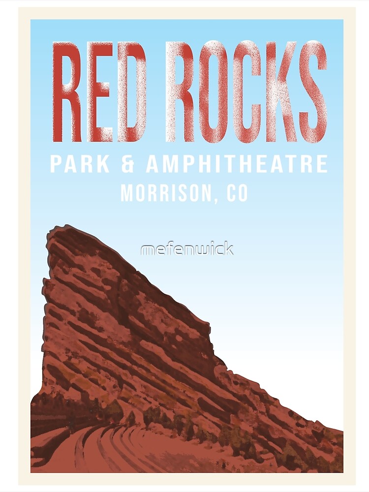 "Red Rocks" Poster for Sale by mefenwick | Redbubble