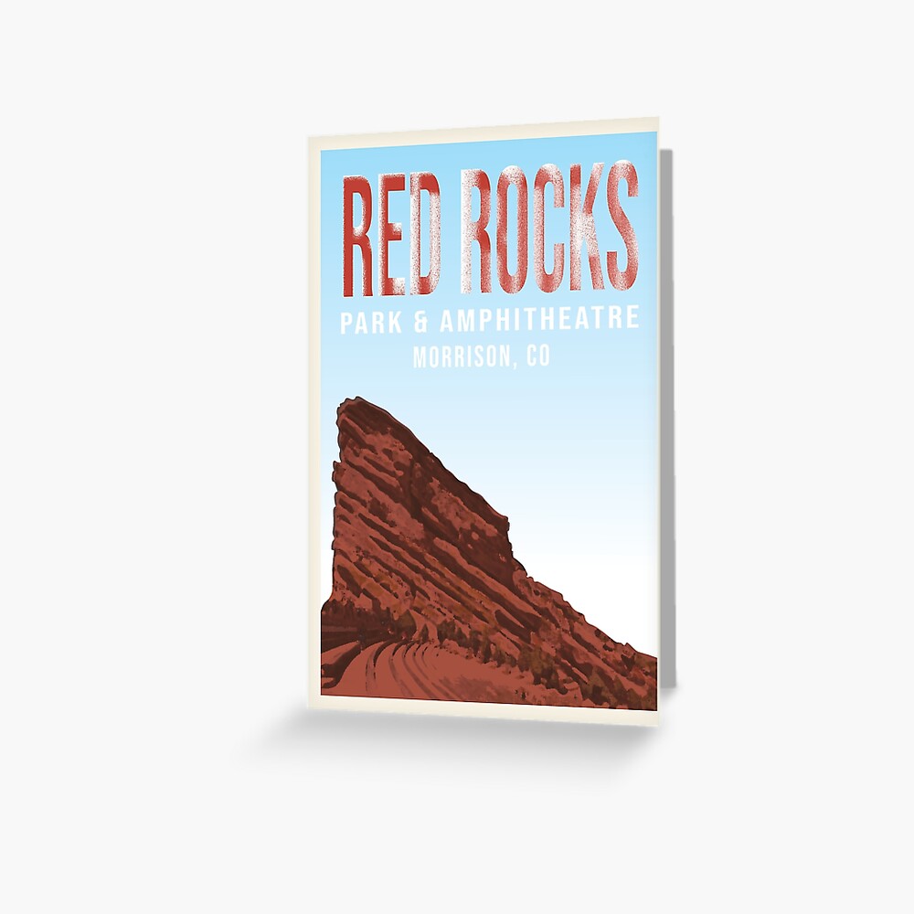 "Red Rocks" Greeting Card for Sale by mefenwick | Redbubble